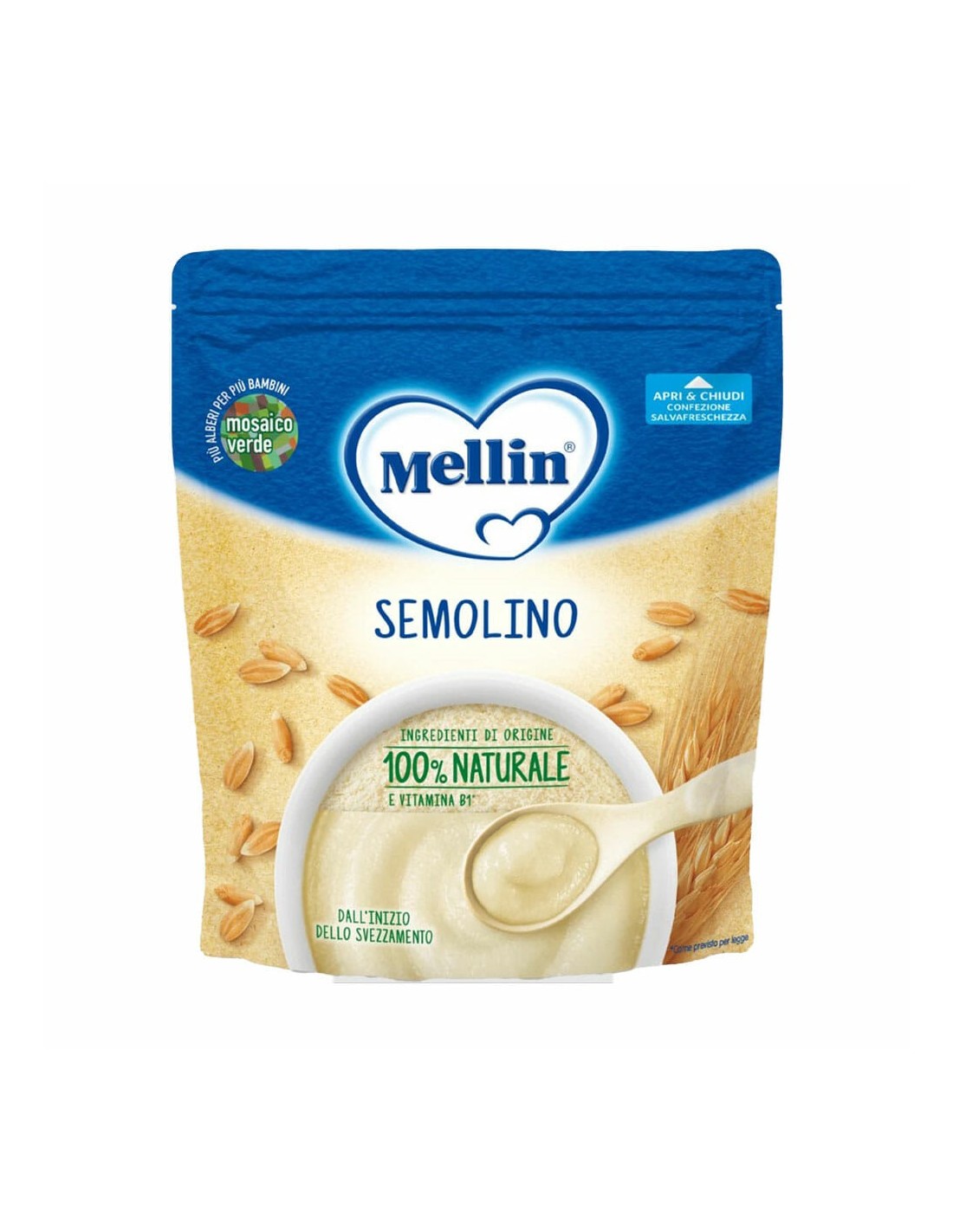 Mellin Semolino - 200 gr - Spedizione gratuita consegnata in EUROPA e UK