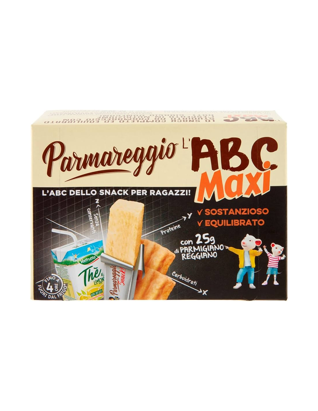 Parmareggio ABC Maxi Snack of Parmesan/Lemon tea/Crackers - 200 gr