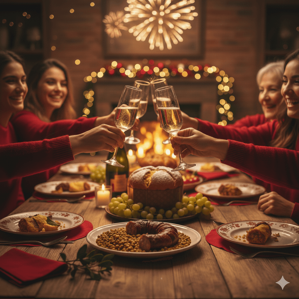 New Year's Eve Italian style: traditions, lentils, and a touch of red